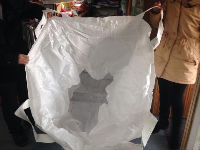 Large Circular / Tubular FIBC White Gravel Bulk Bag OF Polypropylene