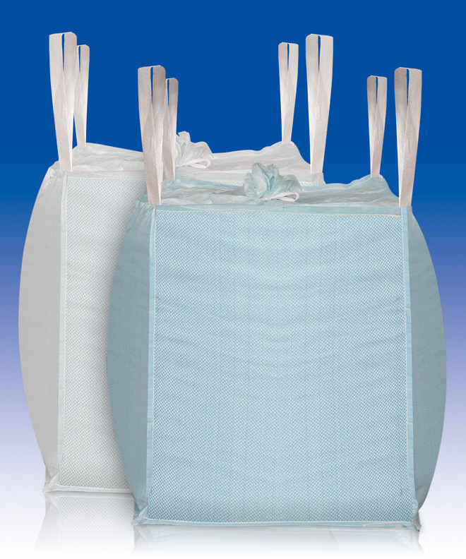 1000kg Anti static Industrial Bulk Bags CROHMIQ blue / white for ...
