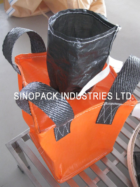 1000KGS Cross Corner Circular / Tube Big Bag FIBC For Granules Packing