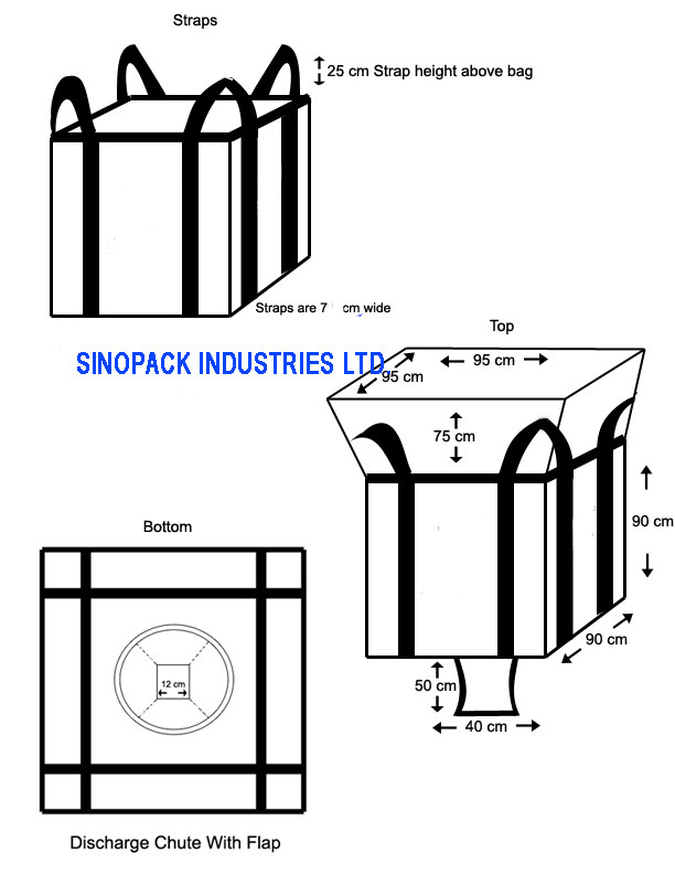 Heavy Duty Circular / Tubular Big Bag FIBC Virgin PP For Storage ...
